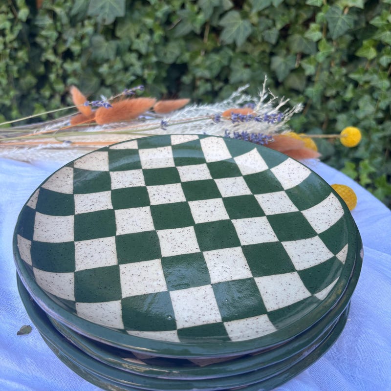 Checkered Kitchenware - Etsy