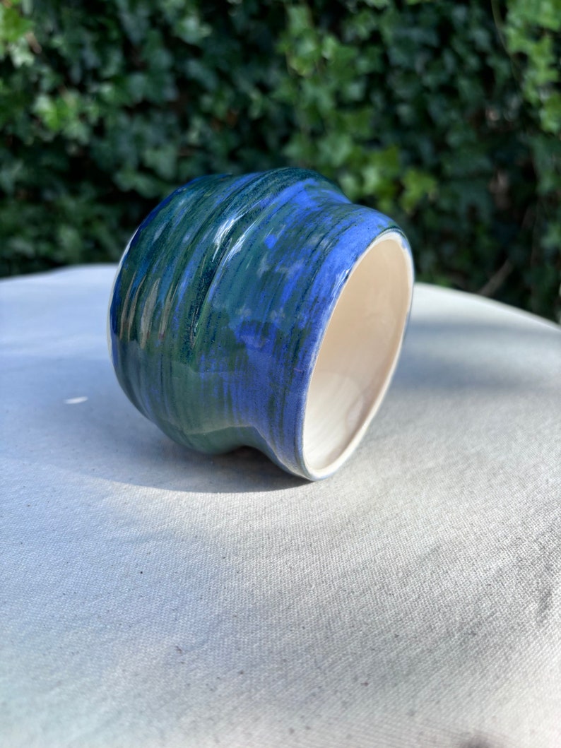 Earth Toned Ceramic Planter Handmade Bubble Pot With Drainage Whimsical ...