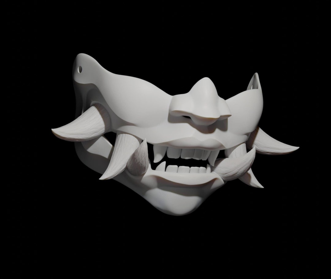 BONE STING, Female Japanese Death God, Paintable Oni Demon, Handmade ...