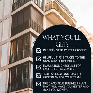 Real Estate Business Plan – 12-month Realtor Guide (digital Download ...