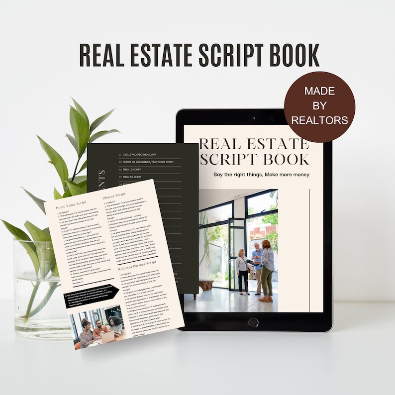 Real Estate Script Book - Realtor Communication Guide - Etsy