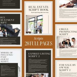 Real Estate Script Book - Realtor Guide, New Agent Gift, Scripts for ...