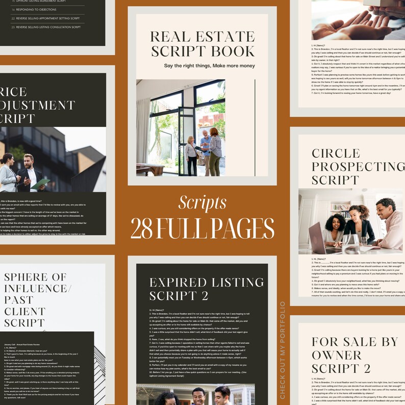 Real Estate Script Book - Realtor Guide, New Agent Gift, Scripts for ...