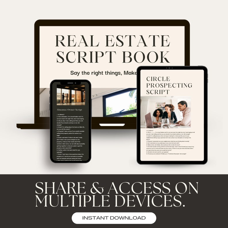 Real Estate Script Book - Realtor Lead Generation - Etsy