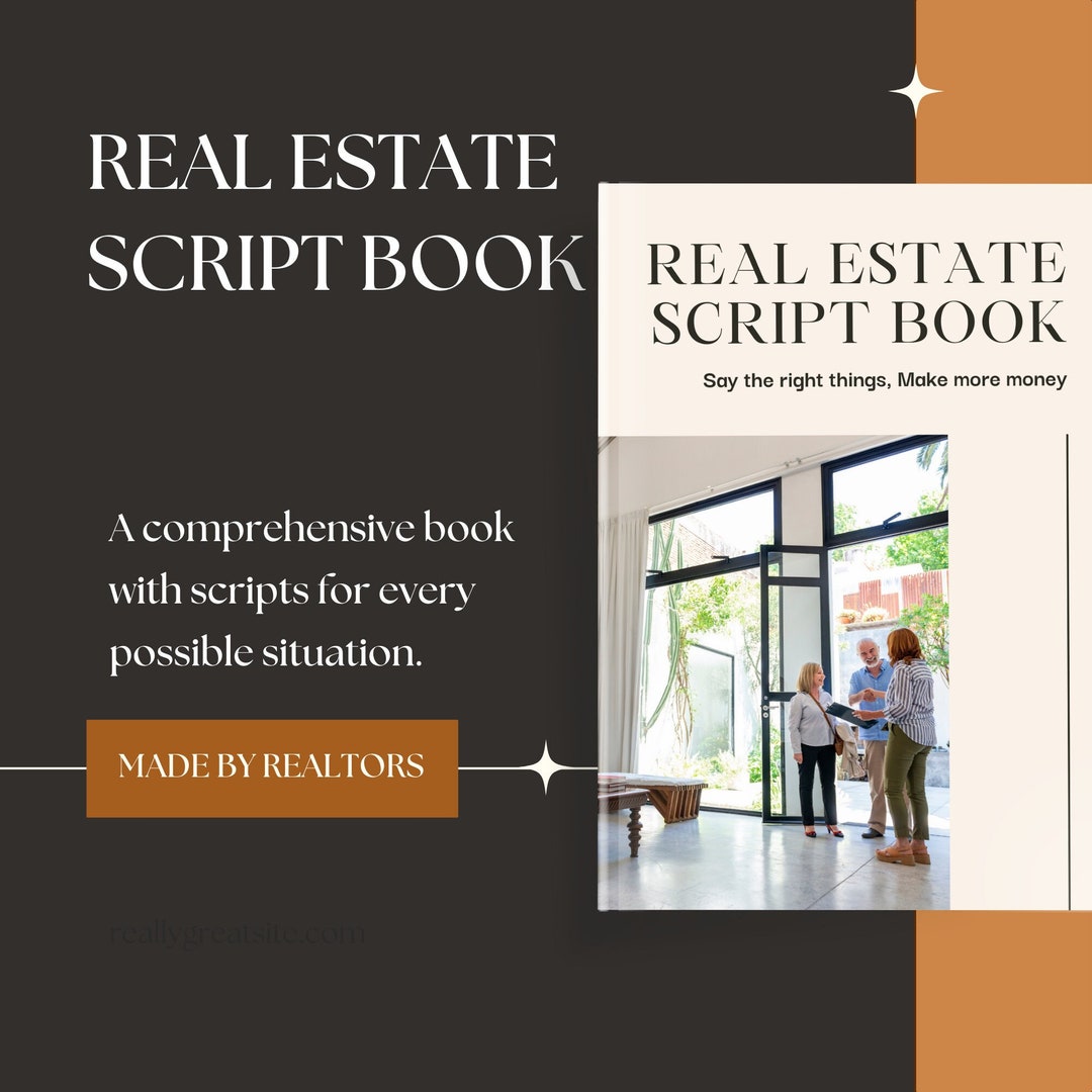 Real Estate Script Book Realtor Guide, New Agent Gift, Scripts for New Leads, Scripts for Cold ...