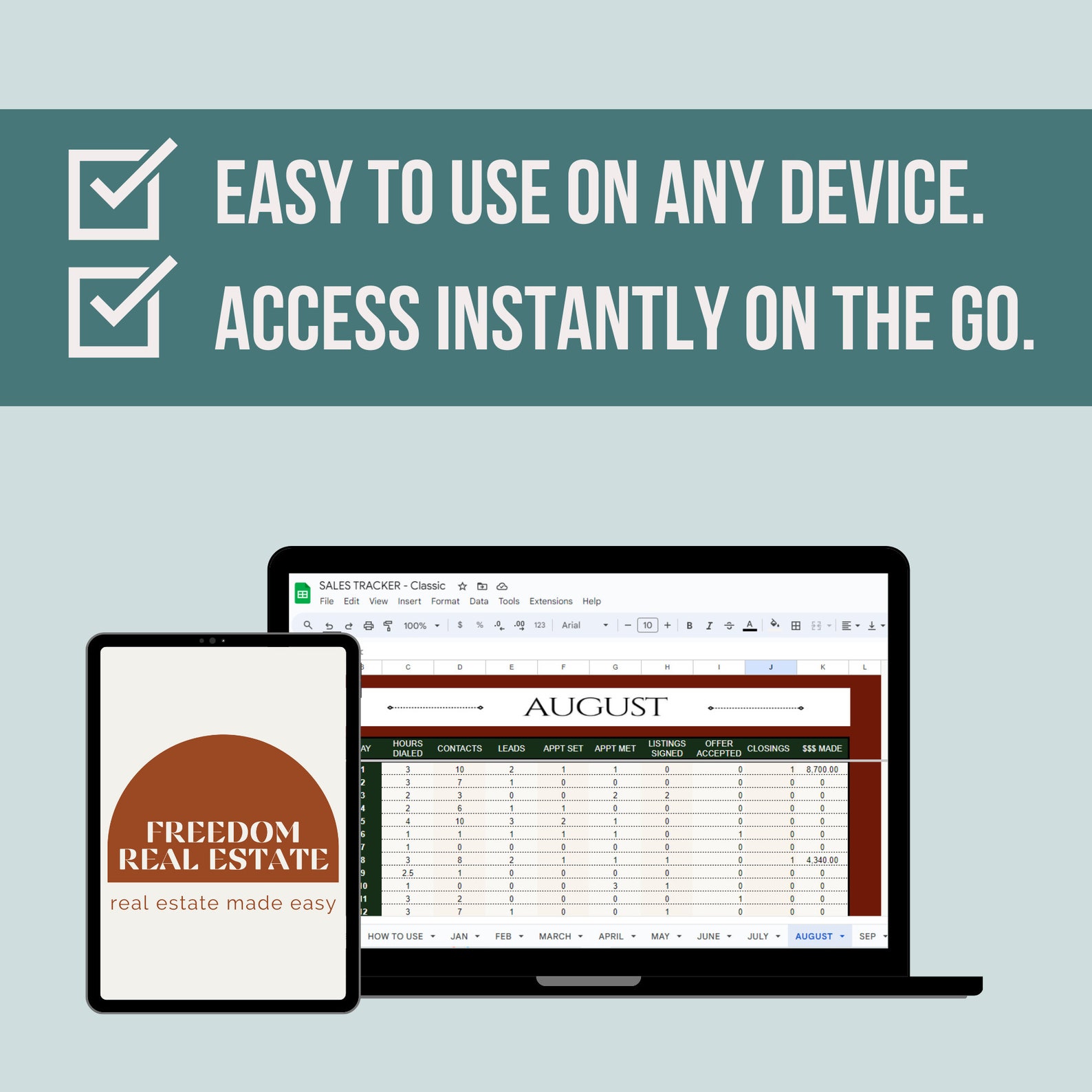 Real Estate Business Tracker - Sales Tracking for Realtors, Real Estate ...