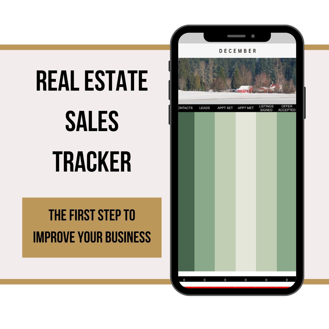 Real Estate Sales Tracker - Daily, Monthly, Yearly Tracking, Real ...