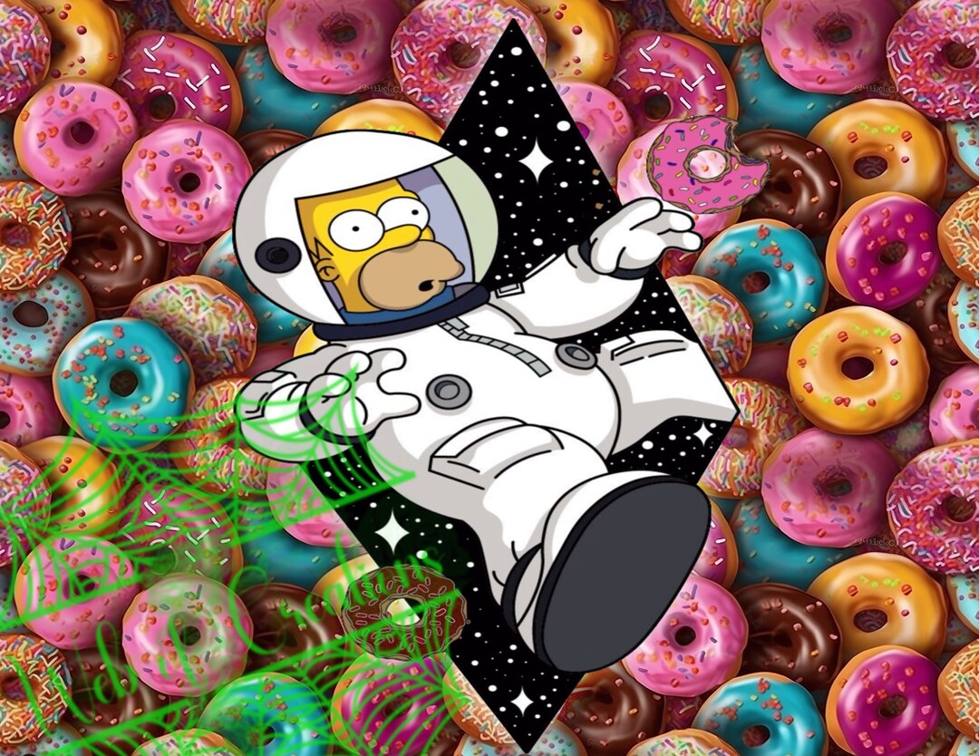 Tumbler Wrap, Homer Simpson Tumbler Wrap, Homer and Doughnuts Tumbler ...