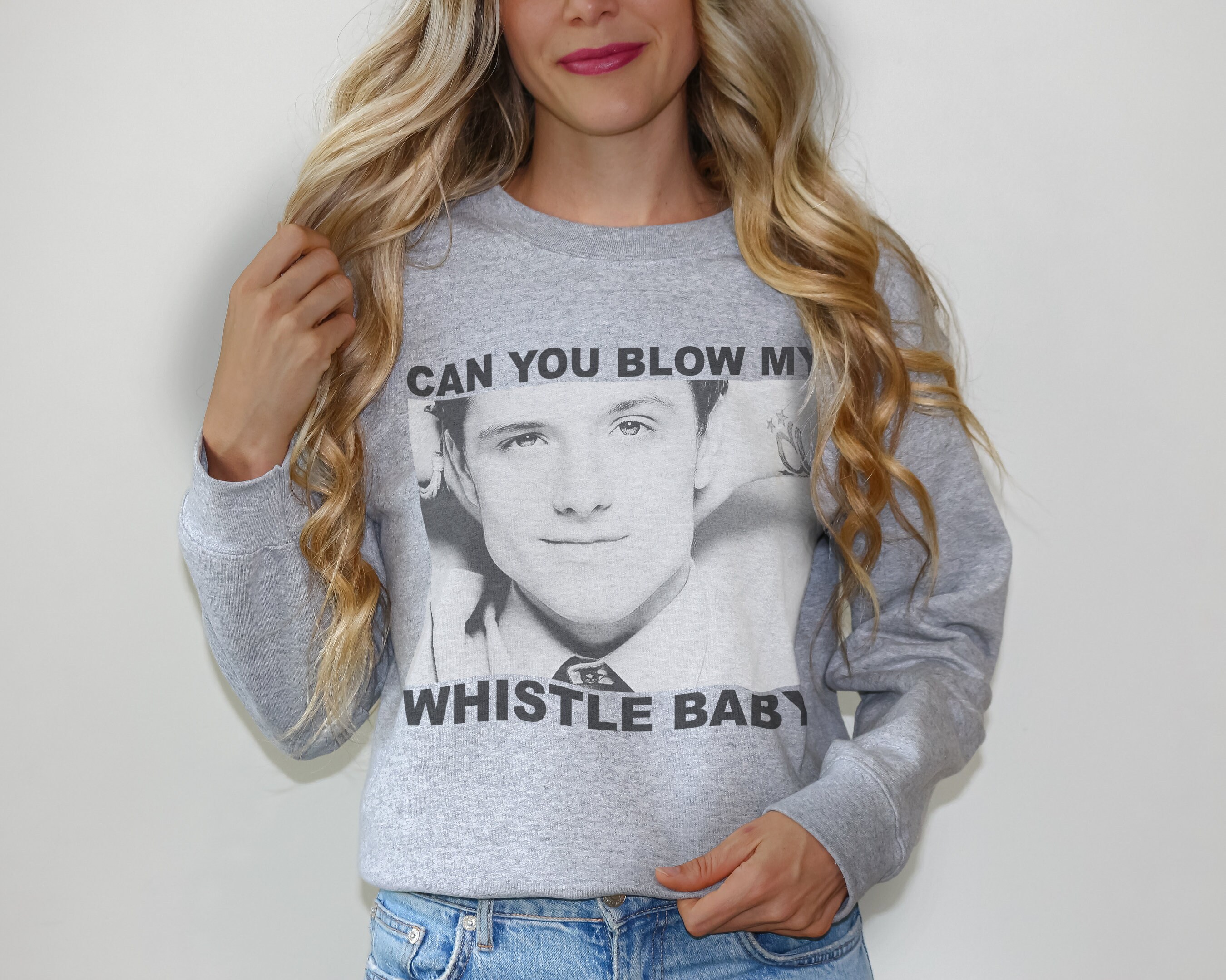 Unisex Blow My Whistle Sweatshirt, Funny Josh Hutcherson Meme ...