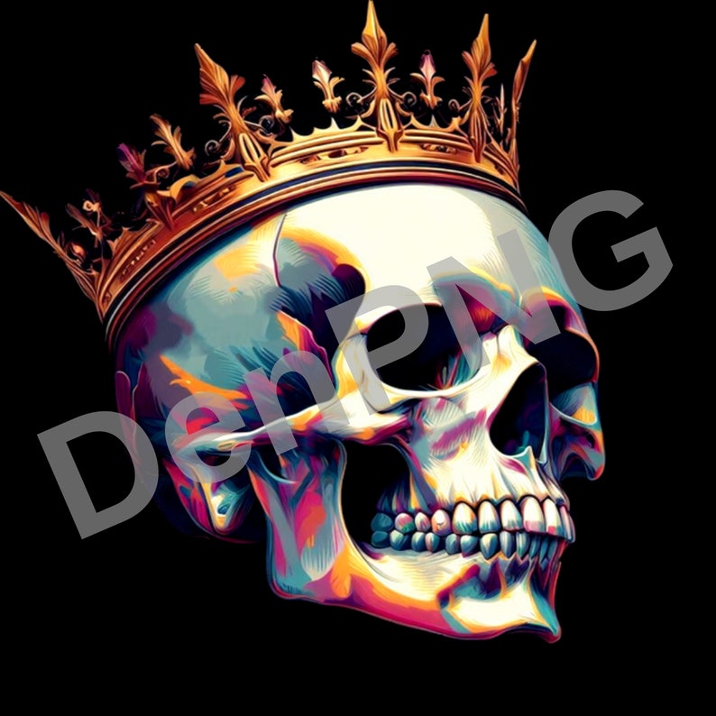 Skull With Crown Png Skull With Crown Skull Png skull Sublimation Skull ...
