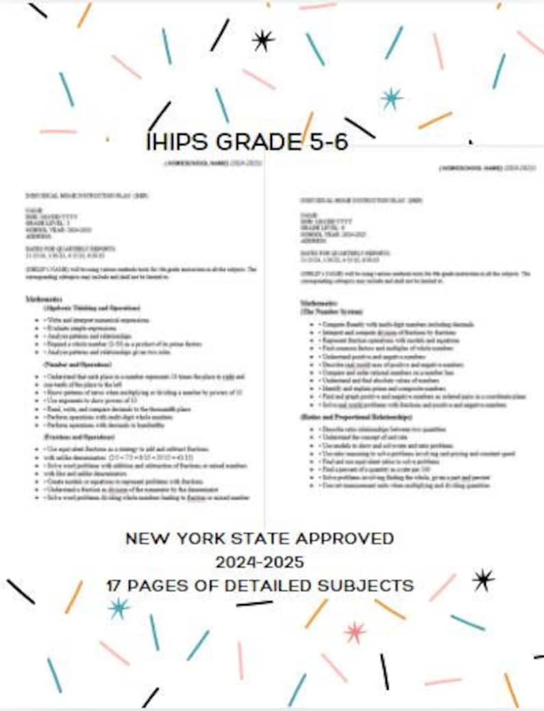 Printable and Customizable Individualized Homeschooling Instruction ...