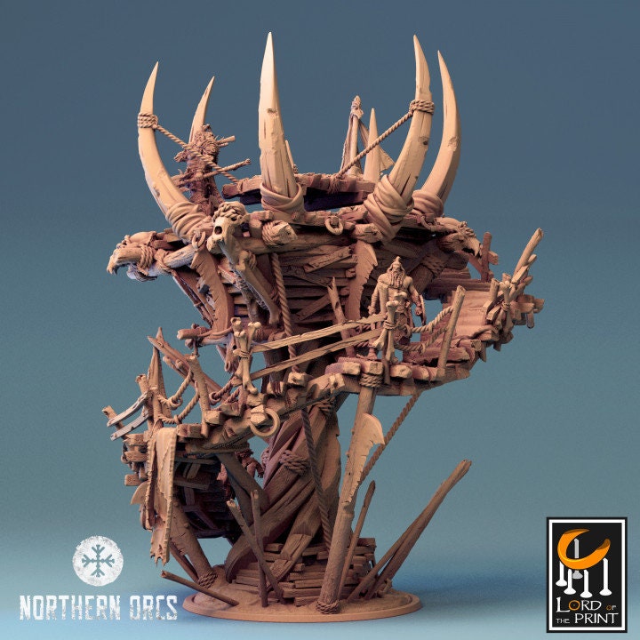 Orc Tower Northern Orcs by Lord of the Print Fantasy Dnd RPG Tabletop Gaming Resin Rescale ...