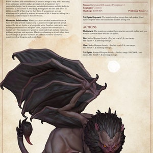 Manticore by Yasashii Kyojin Studios Cub Bear Fantasy Dnd RPG Tabletop ...