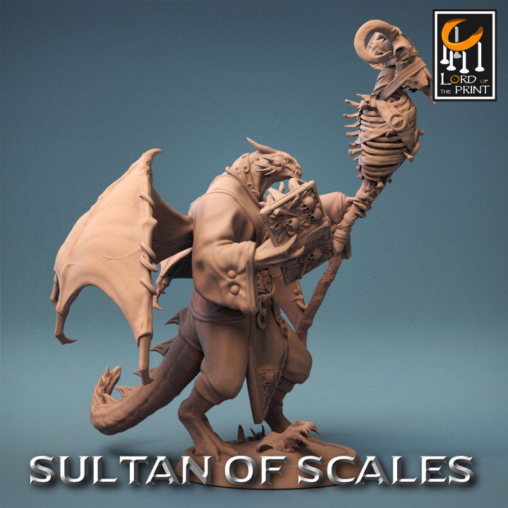 Dragonborn Necromancer Sultan of Scales by Lord of the Print fantasy ...