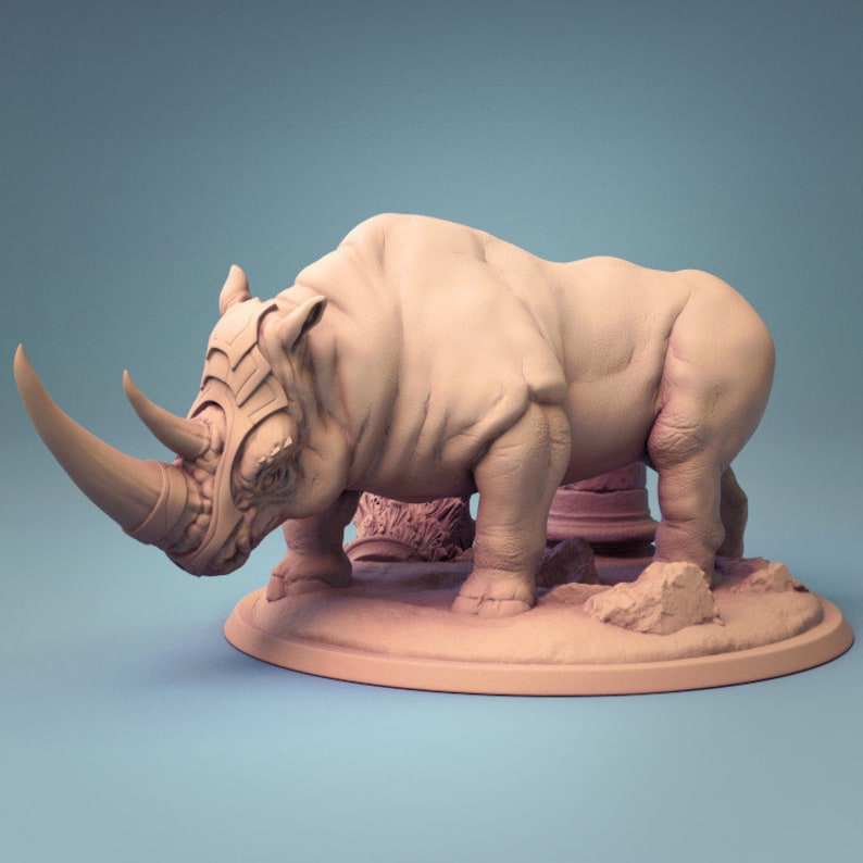 Rhinoceros by Lord of the Print Fantasy Dnd RPG Tabletop Gaming Resin ...