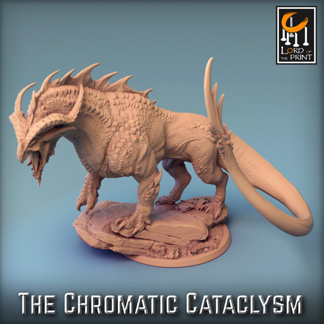 Tiamat Dragonspawn Red by Lord of the Print Grey Resin - Etsy
