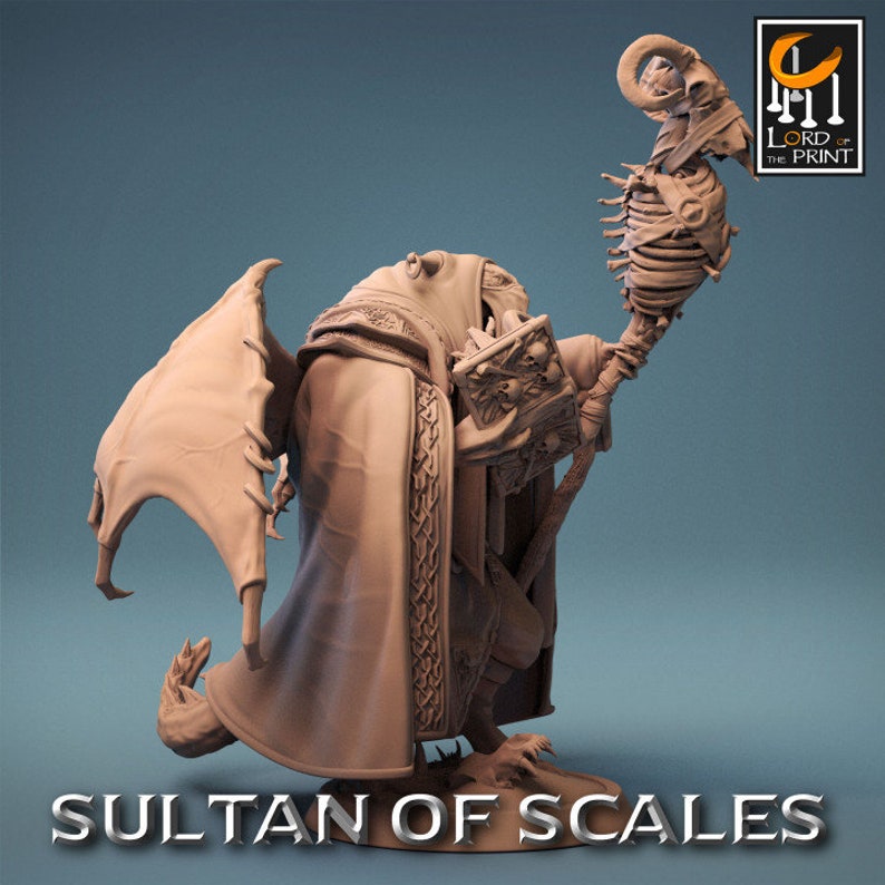 Dragonborn Necromancer Sultan of Scales by Lord of the Print fantasy ...