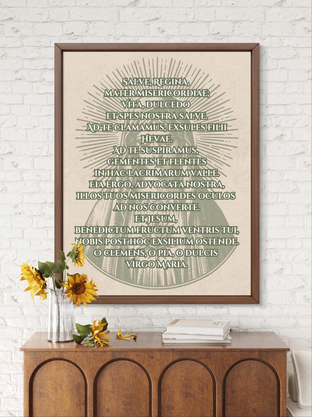Salve Regina Lyrics Printable Poster Digital Download - Etsy