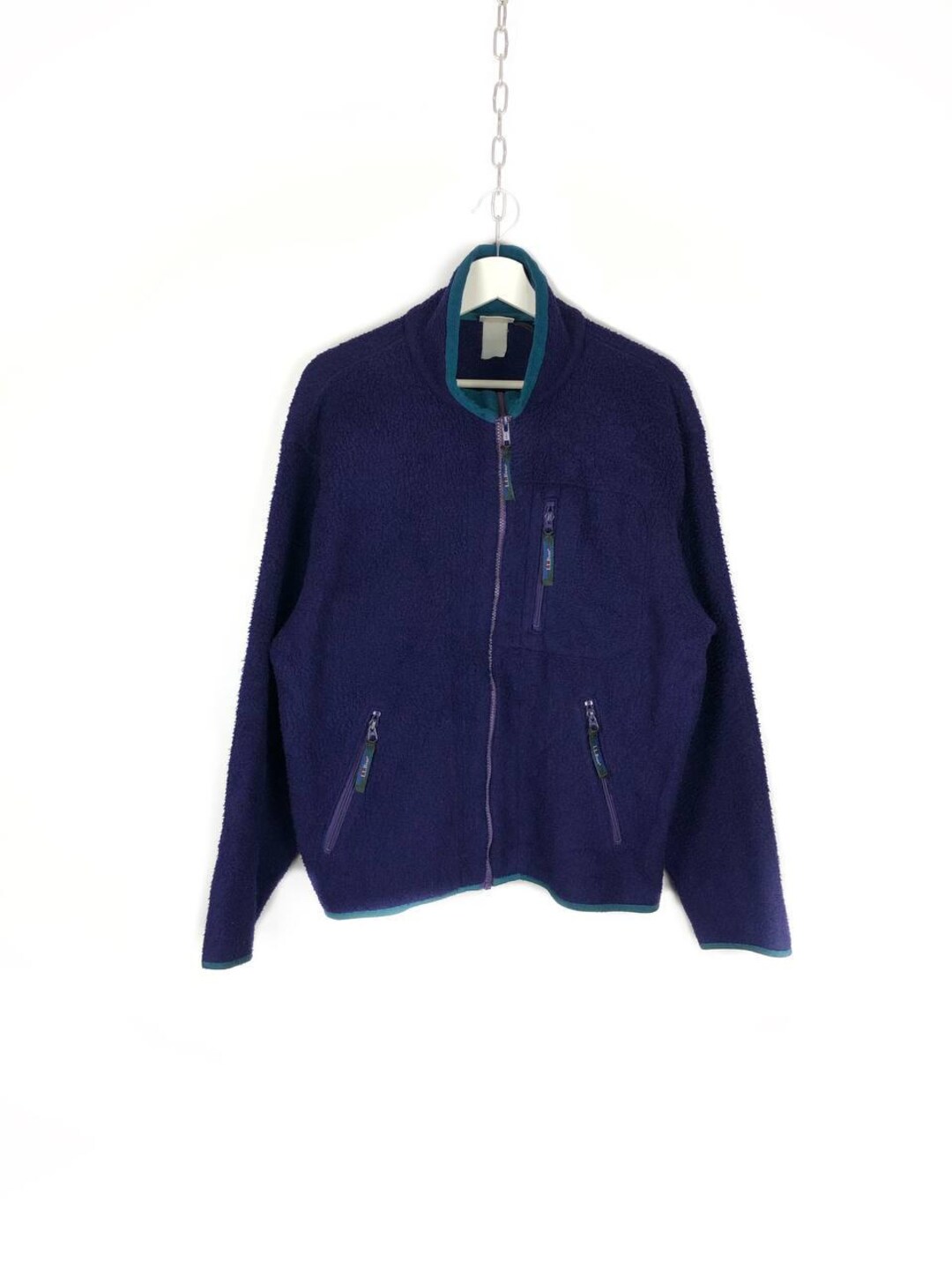 L.l.bean Fleece Jacket Zip Vintage Freeport Purple Size M - Etsy