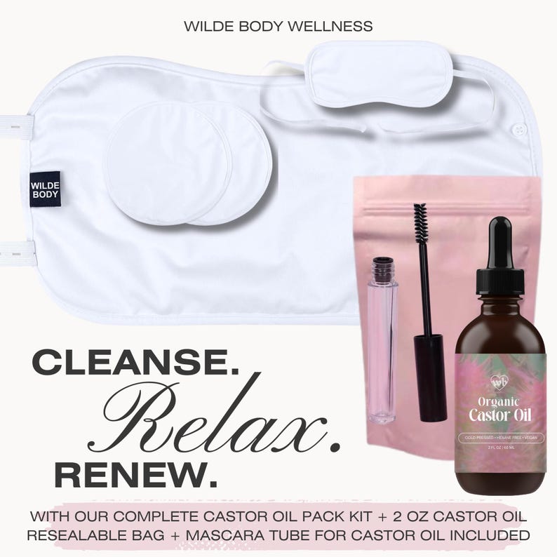 WILDE BODY Castor Oil Pack 6 Piece Kit - Etsy