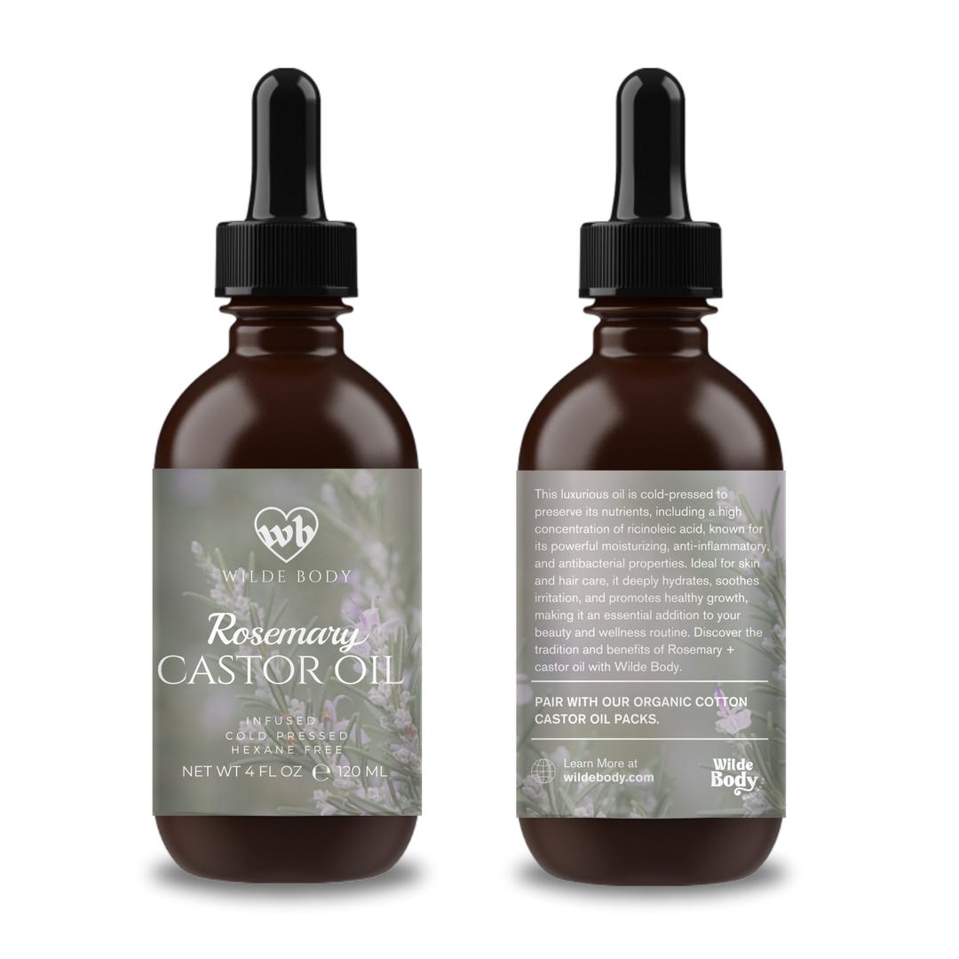 Rosemary Castor Oil | Cold Pressed Hexane-free | Holistic, for Eyebrow ...
