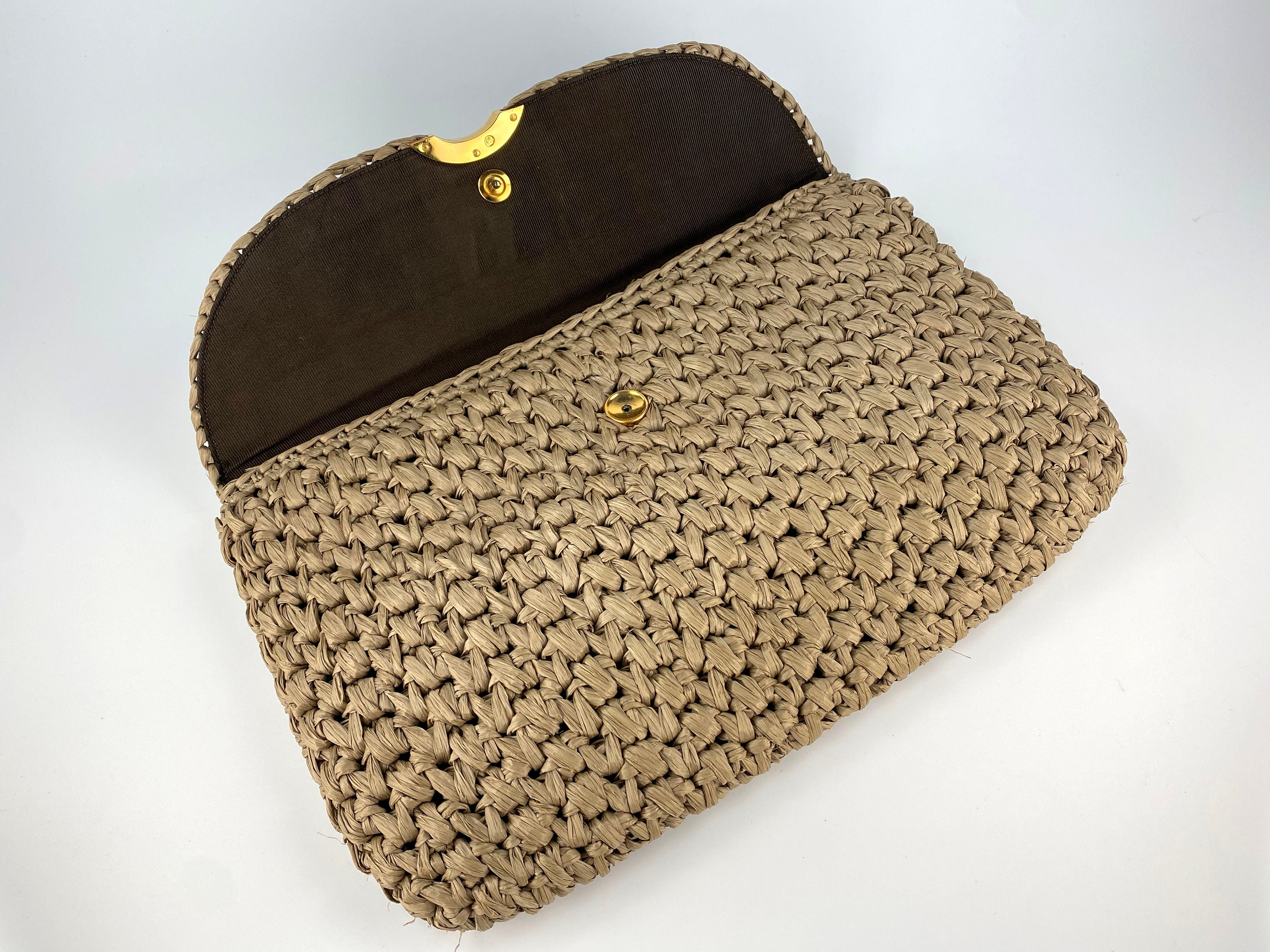 Vintage Morris Moskowitz Raffia Handbag / Clutch / Purse - Etsy