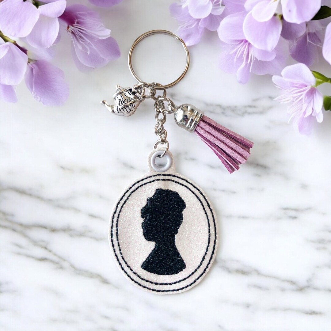 Bridgerton Inspired Embroidered Keychain - Etsy