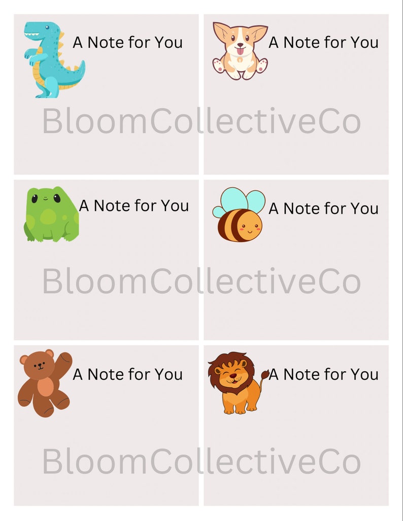 Printable Lunchbox Notes for Kids - 24 Inspirational Messages for ...