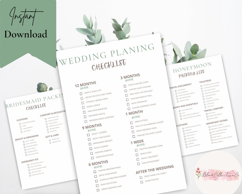 Wedding Planning Checklist, Wedding Planning Printable, Planning ...