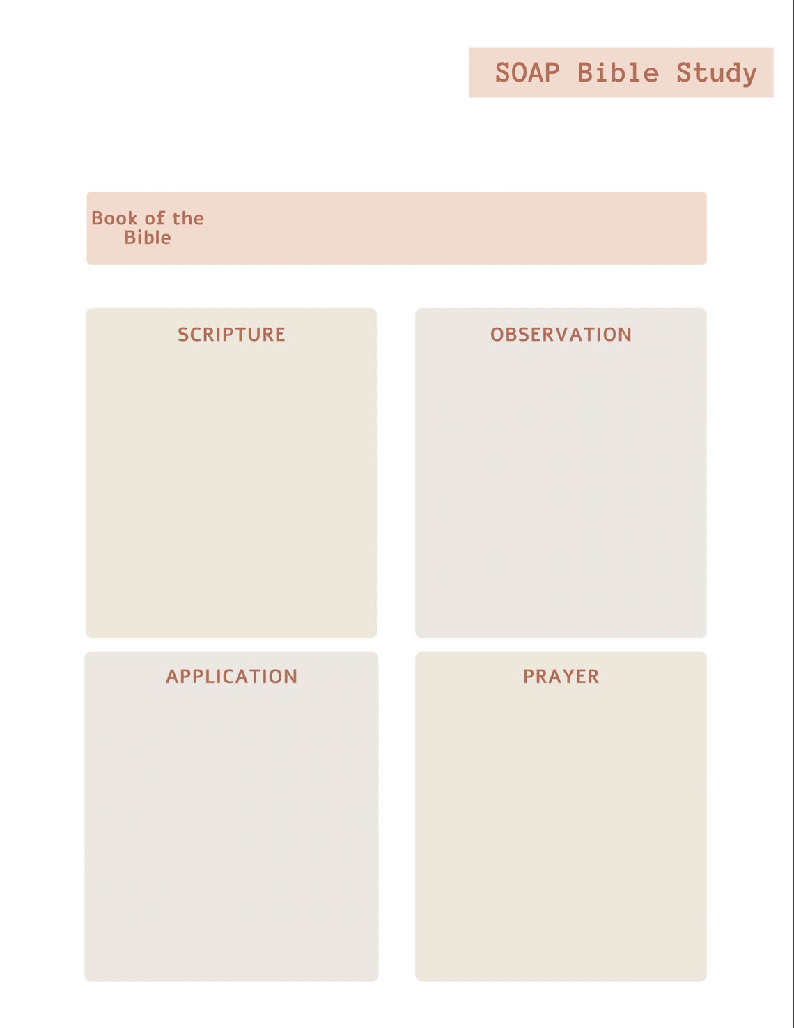 SOAP Bible Study Method- Printable Bible Study - Etsy