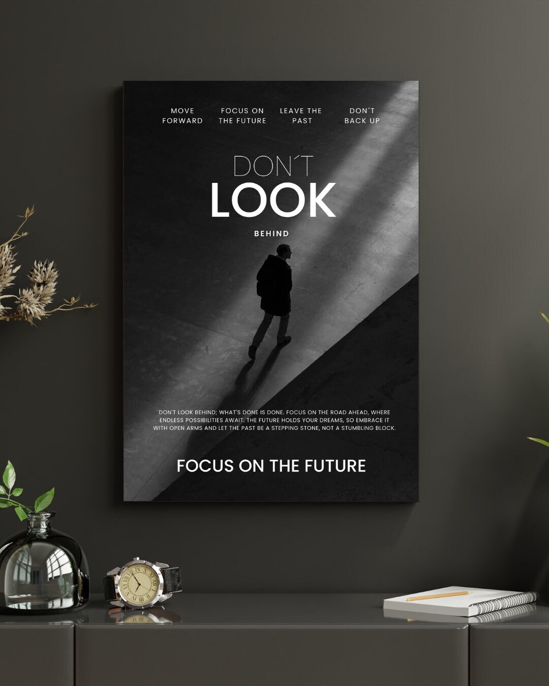 Don't Look Behind Motivational Poster / High Quality / Sports Poster - Etsy