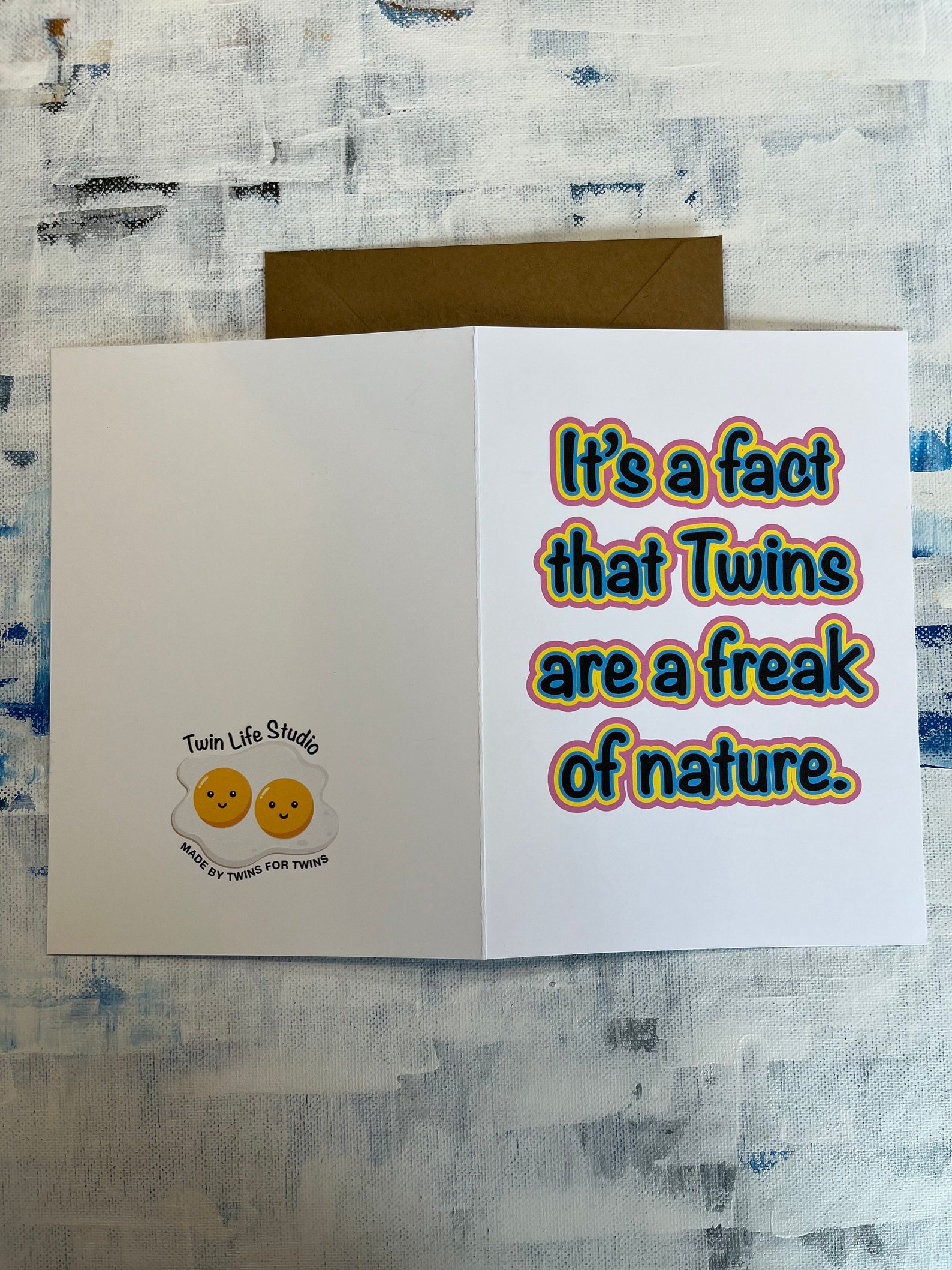 Funny Twin Birthday Card - Twin Birthday Card - Twin Card - Freak of ...