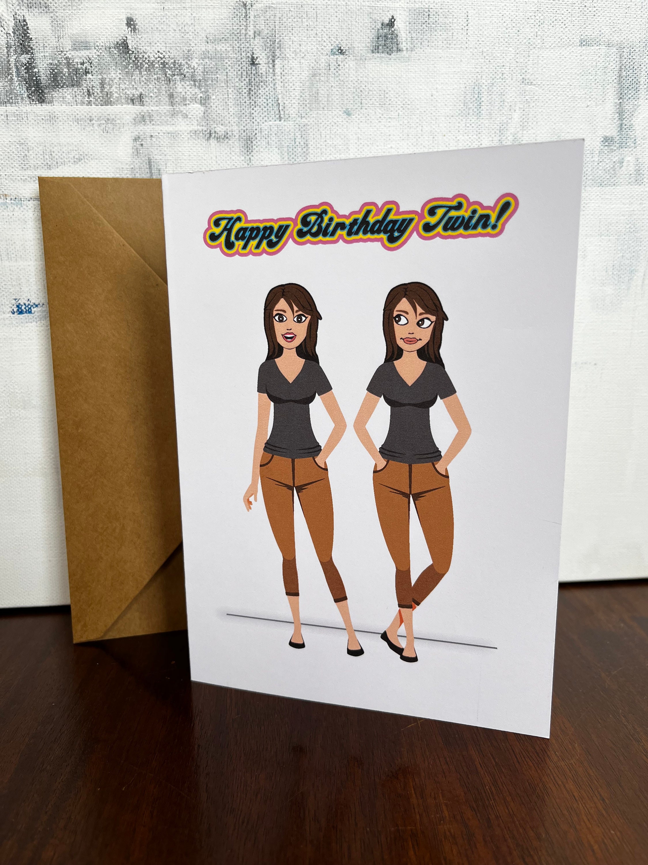 Funny Twin Birthday Card - Twin Birthday Card - Twin Card - No Friend ...