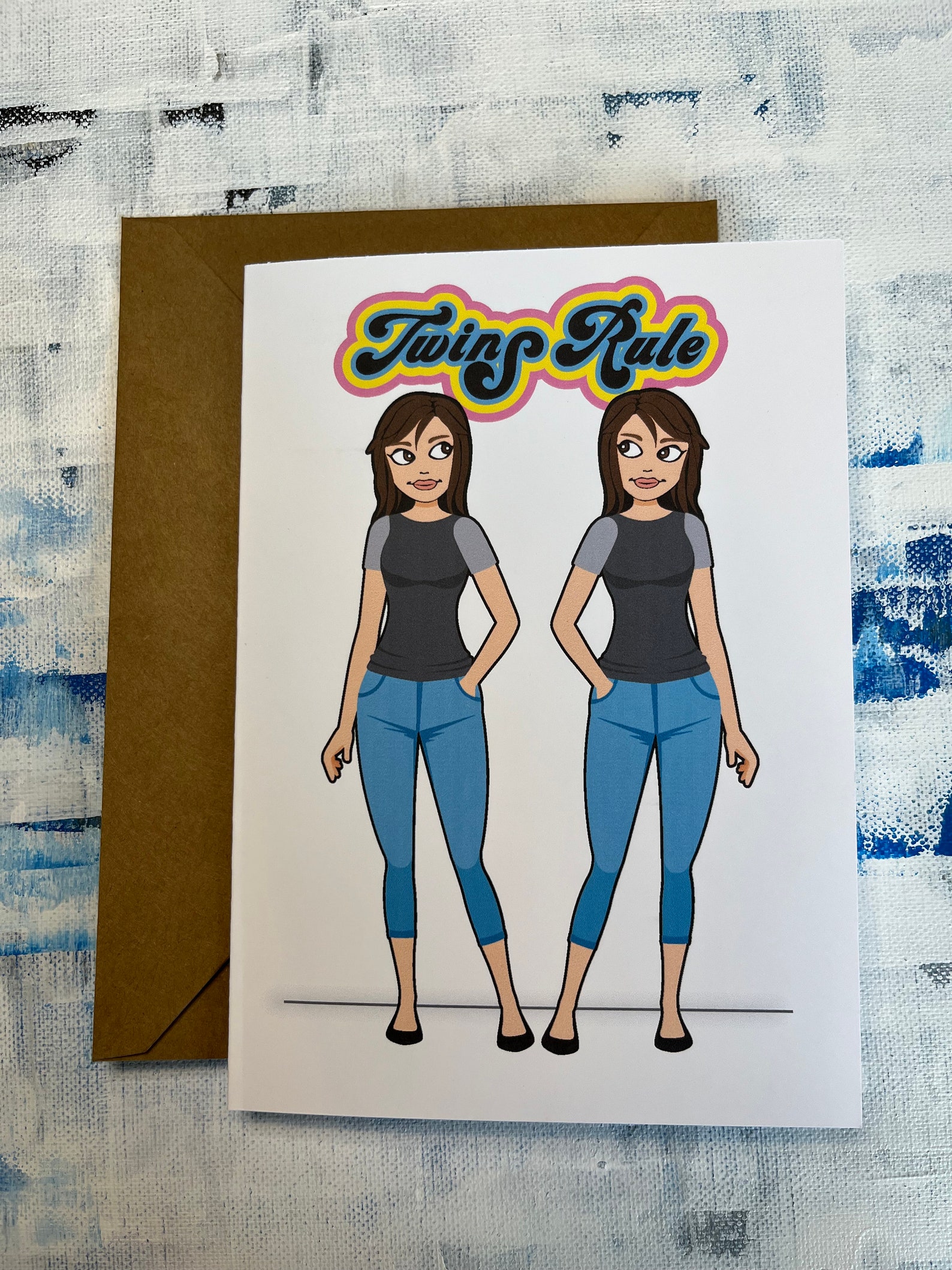 Funny Twin Birthday Card - Twin Birthday Card - Twin Card - Twins Rule ...