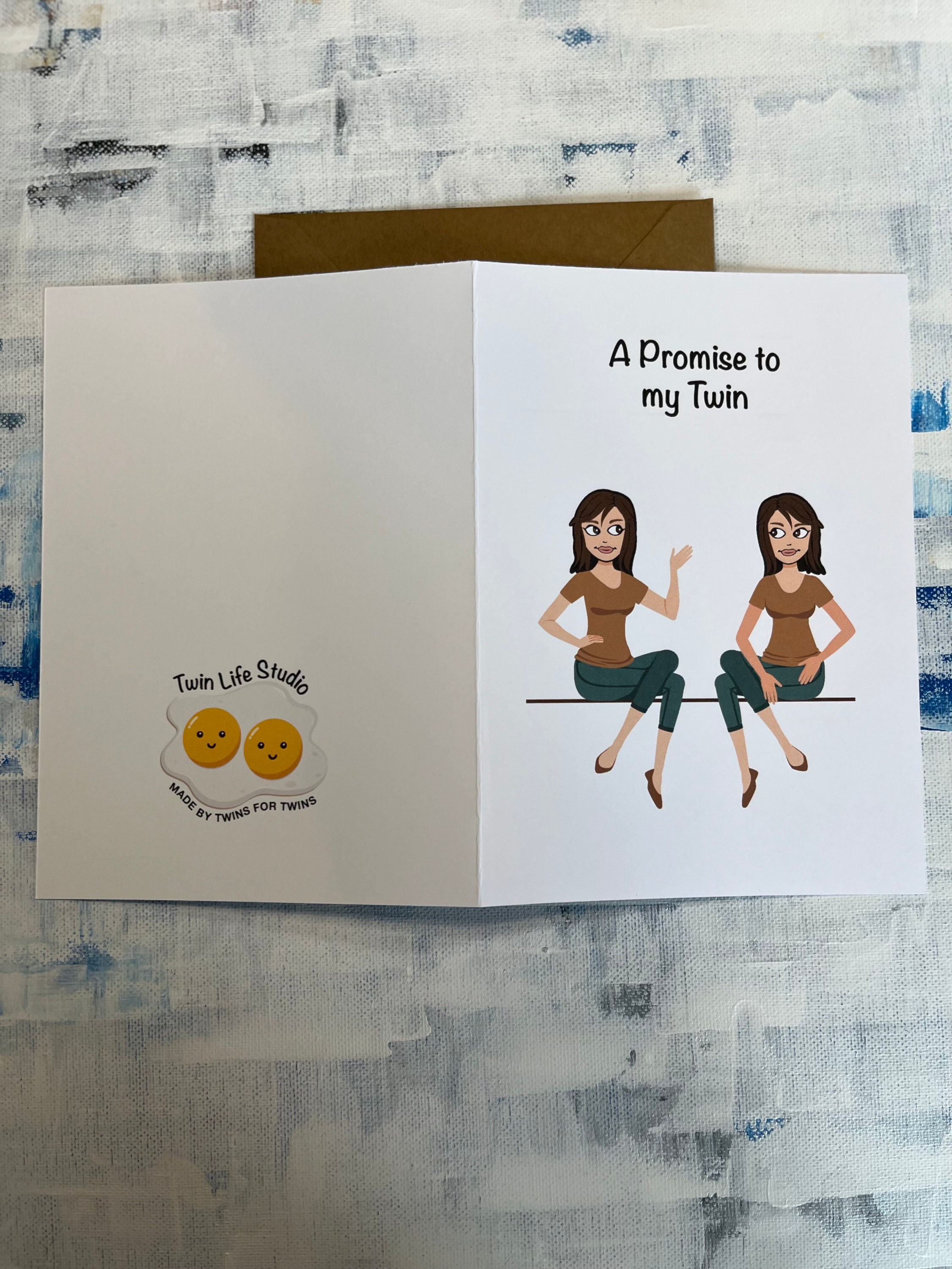 Funny Twin Birthday Card - Twin Birthday Card - Twin Card - A Promise ...