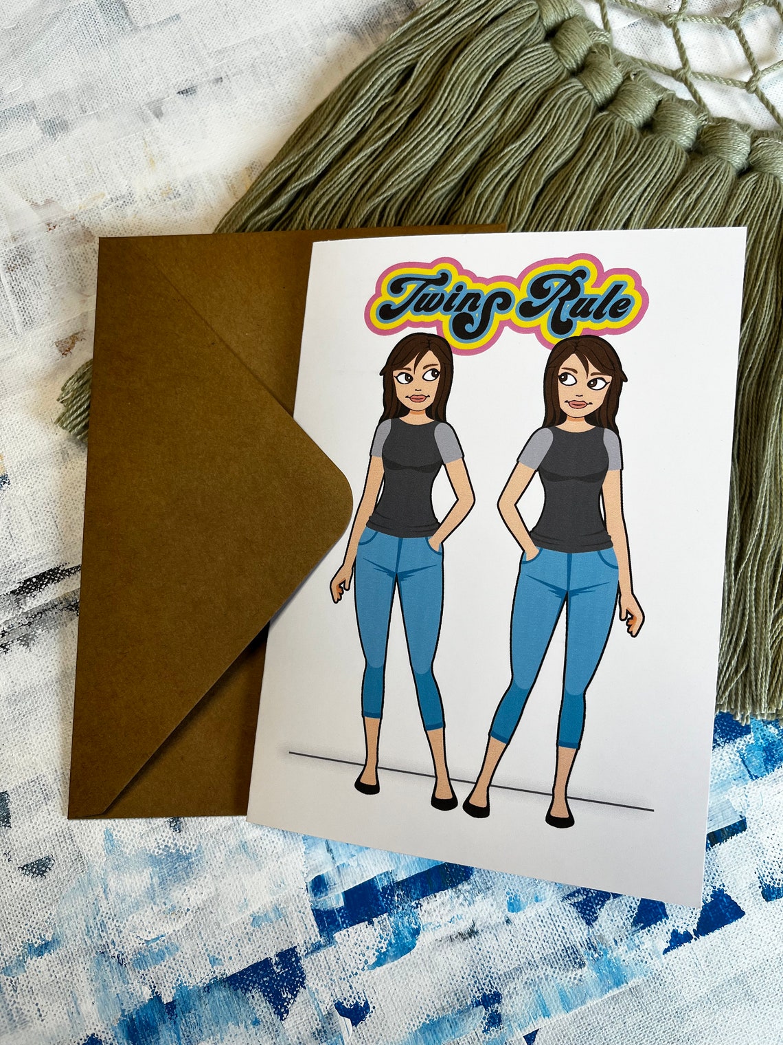Funny Twin Birthday Card - Twin Birthday Card - Twin Card - Twins Rule ...