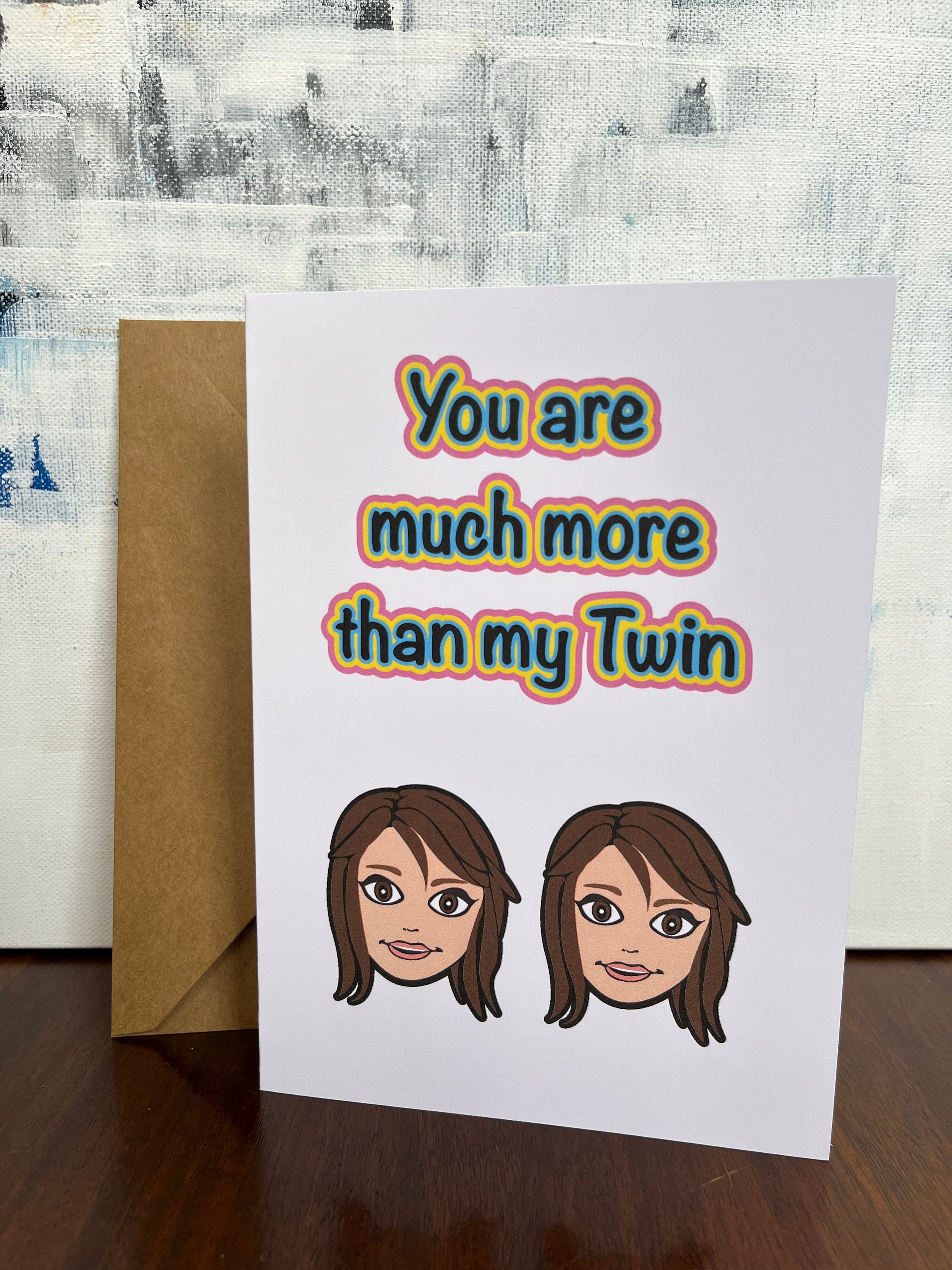 Funny Twin Birthday Card - Twin Birthday Card - Twin Card - Much More ...