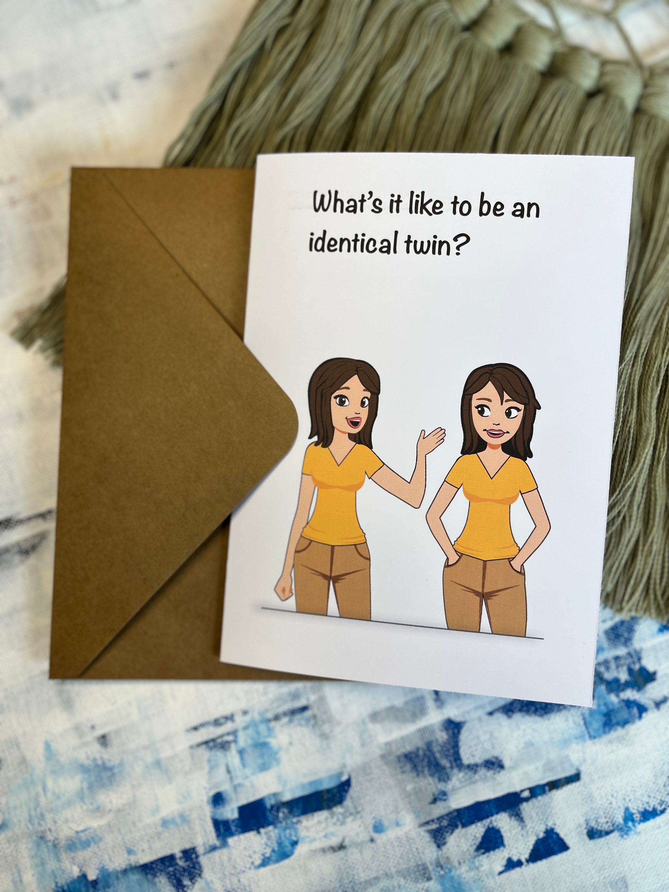 Funny Twin Birthday Card - Twin Birthday Card - Twin Card - What's It ...
