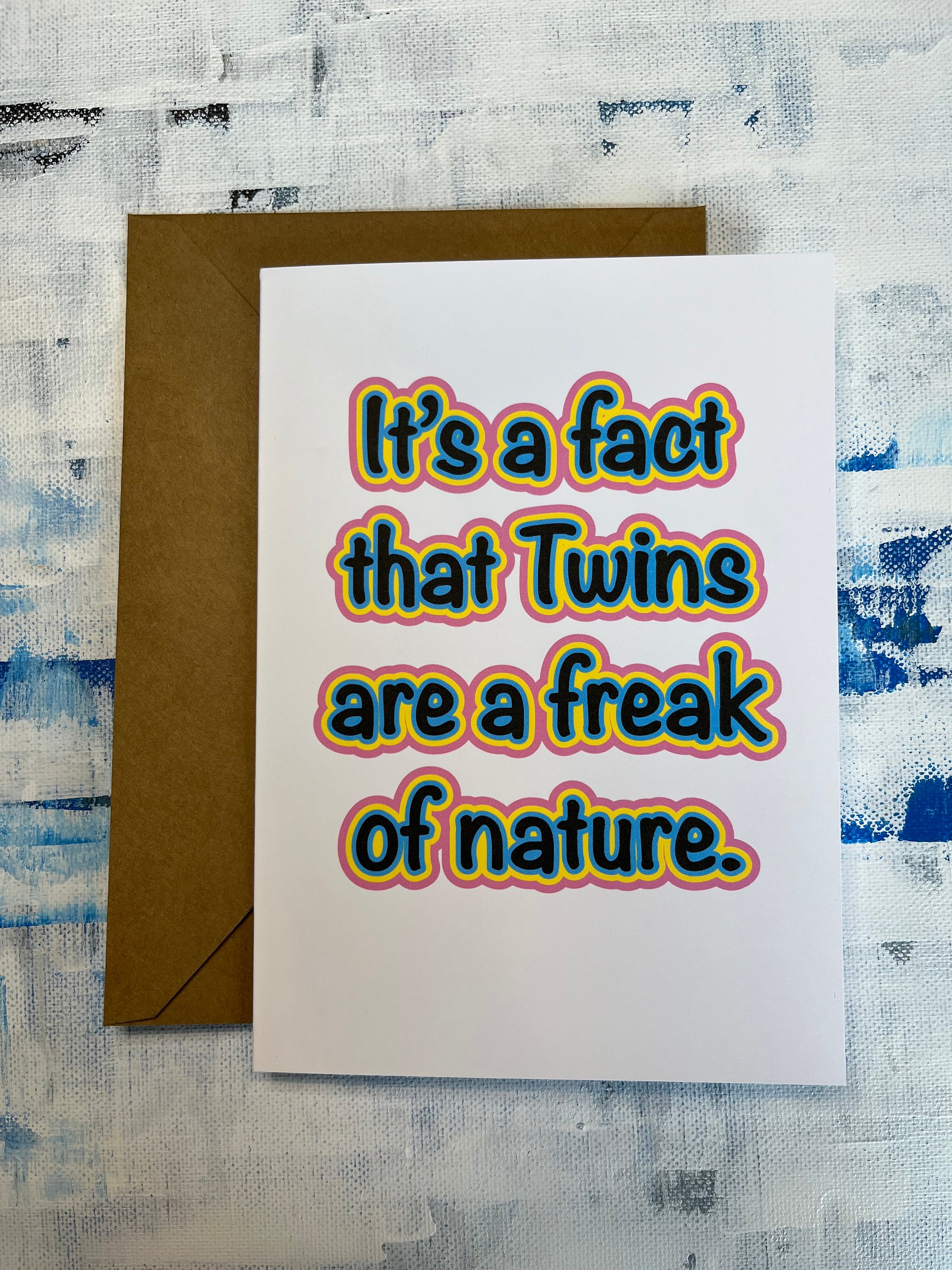 Funny Twin Birthday Card - Twin Birthday Card - Twin Card - Freak of ...