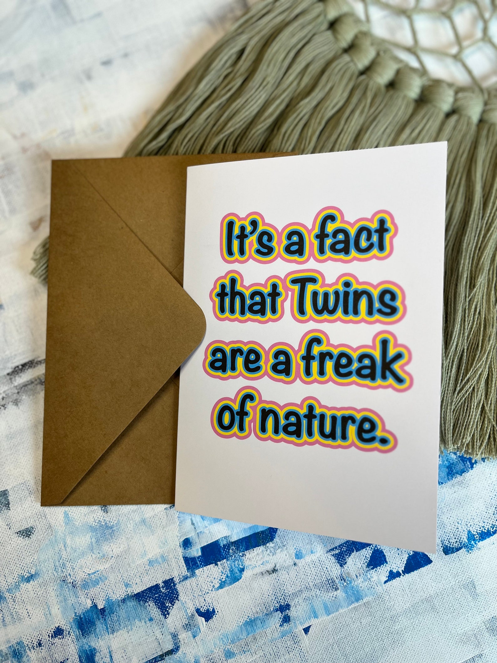 Funny Twin Birthday Card - Twin Birthday Card - Twin Card - Freak of ...