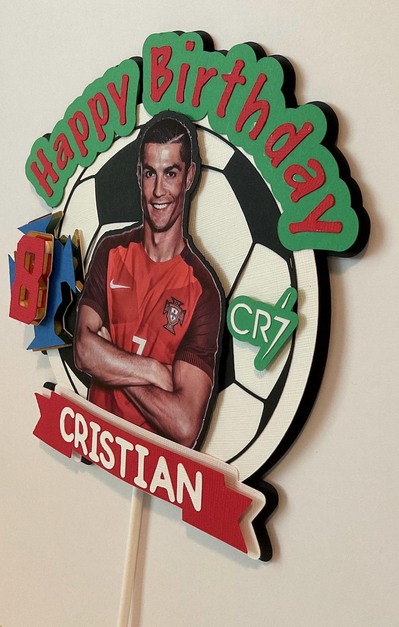 Soccer Cake Topper Ronaldo - Etsy