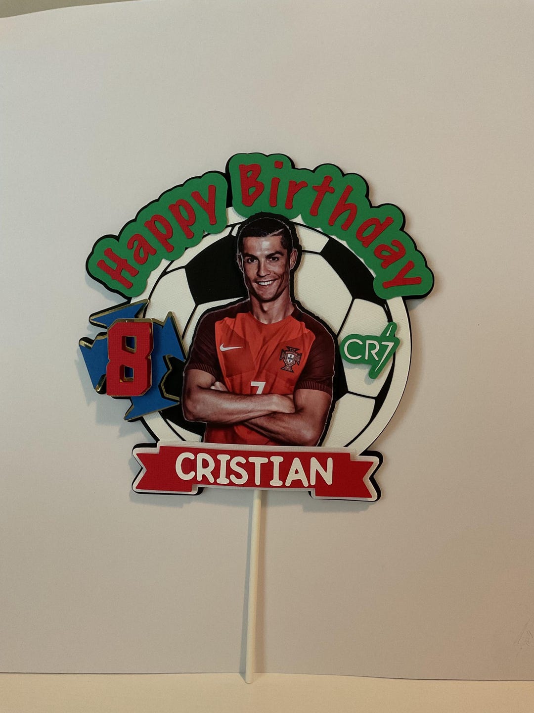 Soccer Cake Topper Ronaldo - Etsy