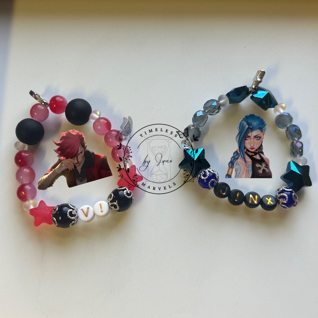 LOL ARCANE Vi and Jinx Beaded Bracelets - Etsy