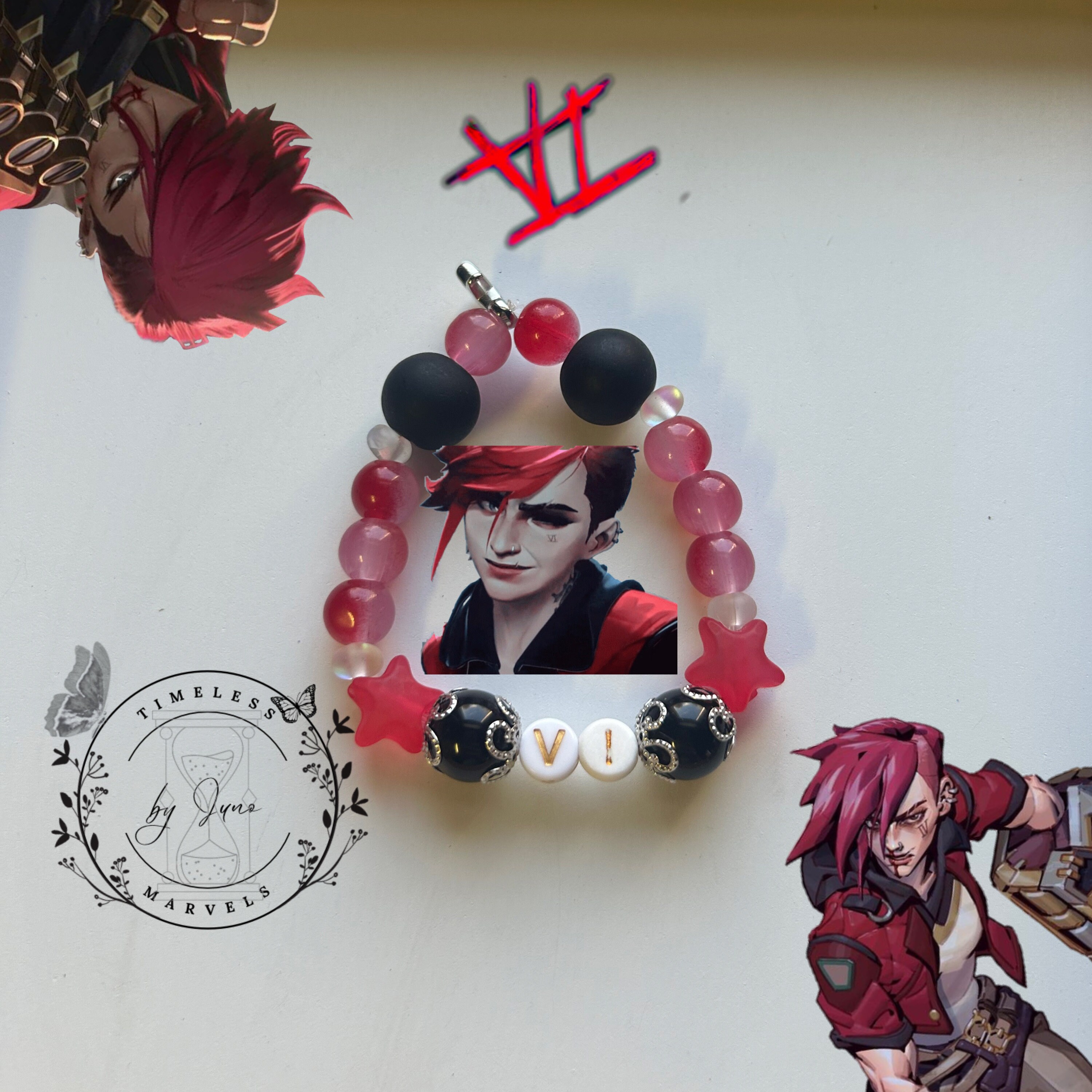 LOL ARCANE Vi and Jinx Beaded Bracelets - Etsy