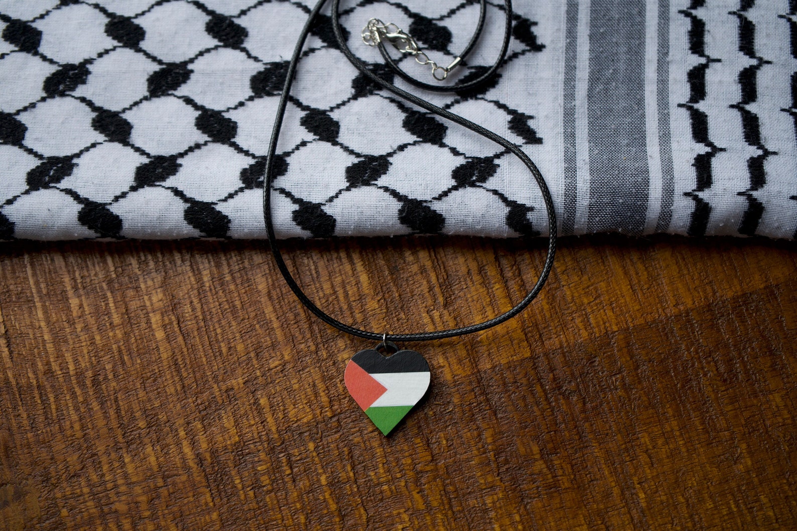 Palestine Heart Necklace I Palestine Flag Necklace I Handmade Necklace ...