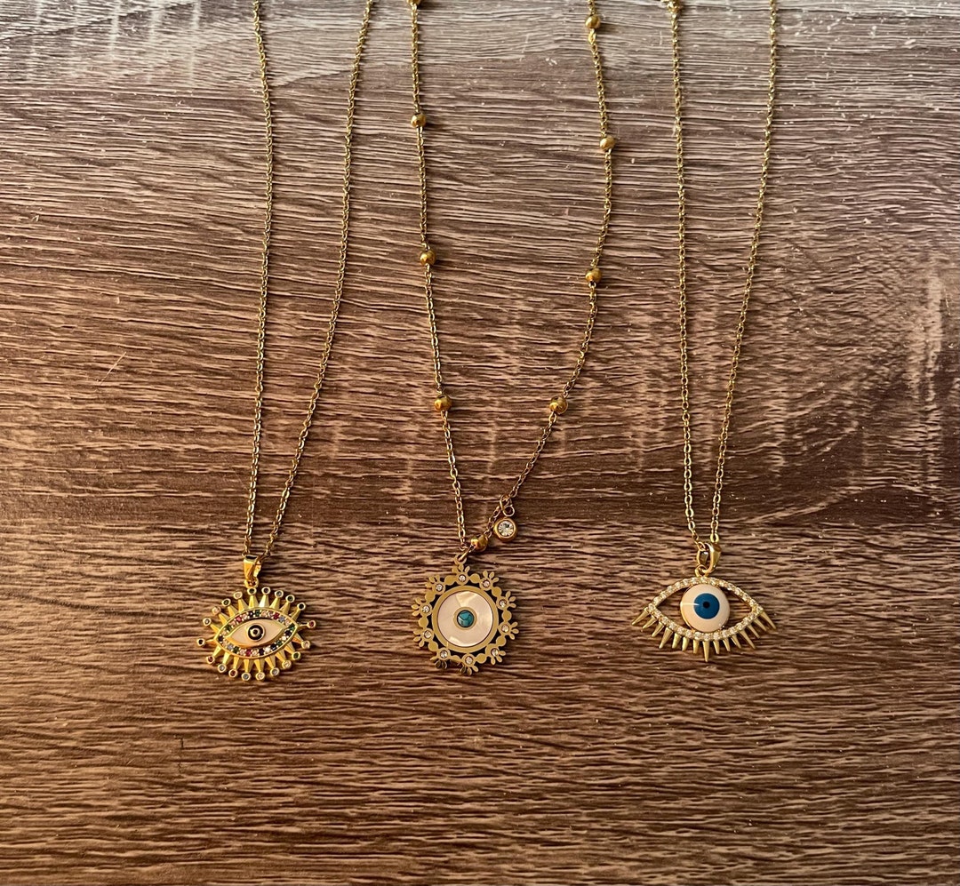 Evil Eye Necklace I Stainless Steel Jewelry - Etsy
