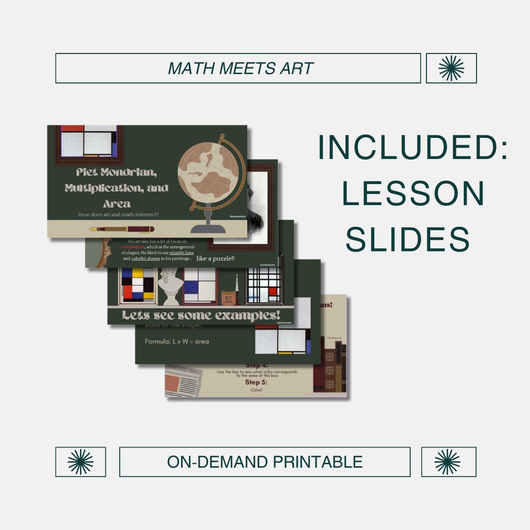 Piet Mondrian-inspired Math Activity: Exploring Area in the - Etsy