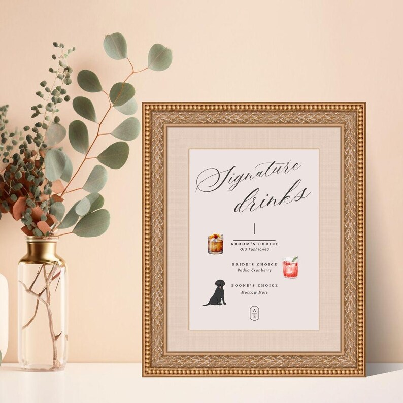 Customizable Drink Menu Template - Etsy