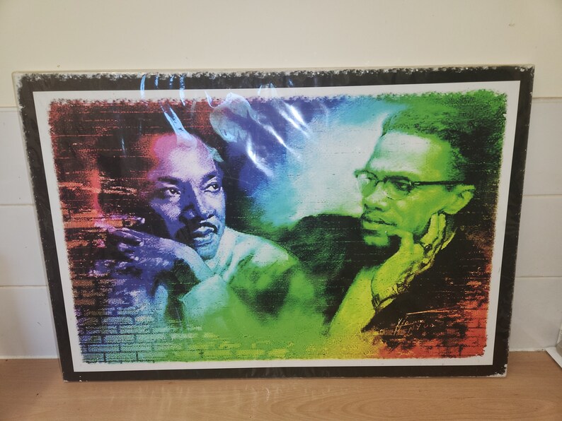 Malcom X and Dr Martin Luther King Jr Canvas Print - Etsy