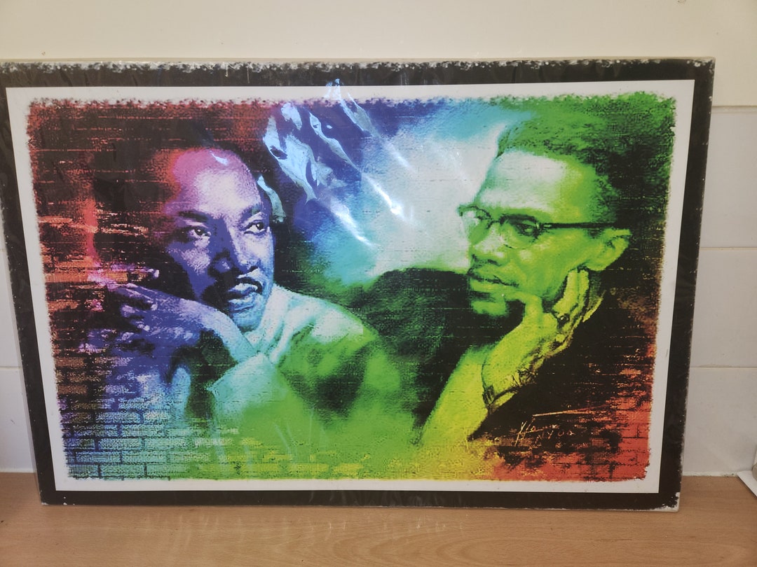 Malcom X and Dr Martin Luther King Jr Canvas Print - Etsy